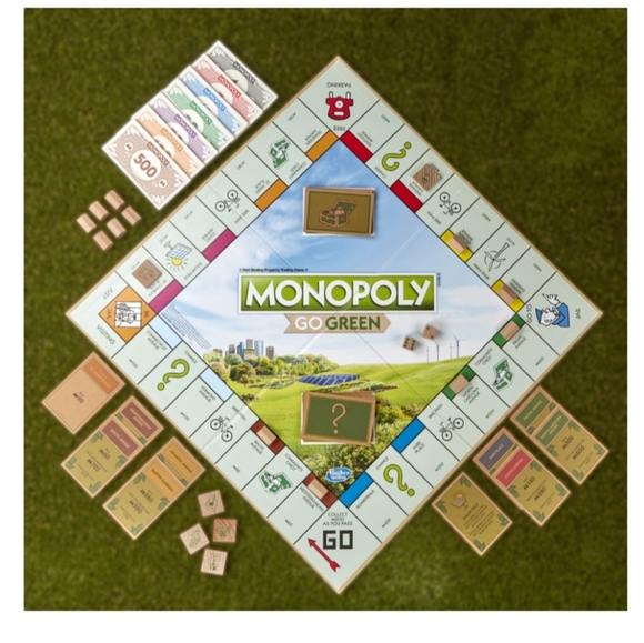 Hasbro | Games | Monopoly Go Green Edition Board Game Green Up To Clean ...
